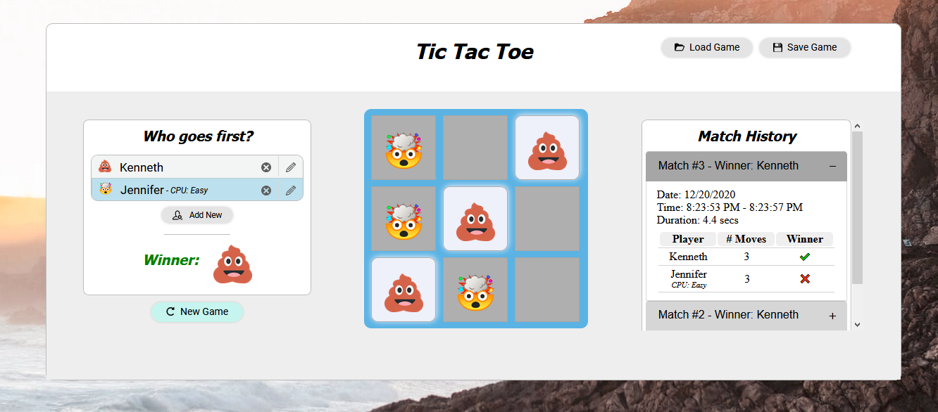 Javascriptcsshtml Simple Tic Tac Toe Game With Minimax Ai Using Vanilla Javascript My