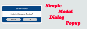 JavaScript/CSS/HTML || Modal.js – Simple Modal Dialog Prompt Using Vanilla JavaScript – My ...